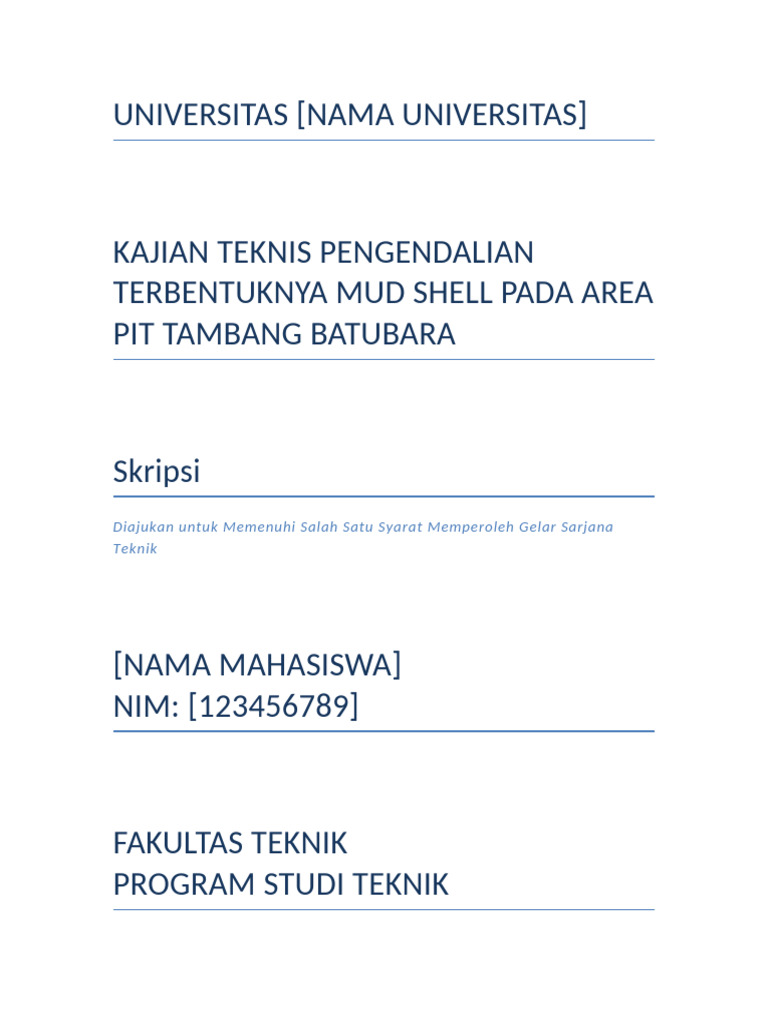 Skripsi Mud Shell Lengkap | PDF