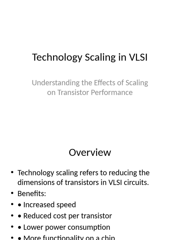 VLSI Technology Scaling Effects | PDF