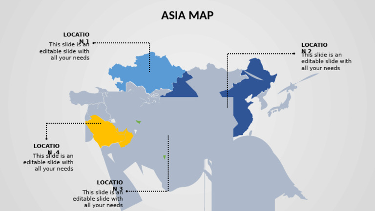 23476-Asia Map Template For Powerpoint-16-9 | PDF