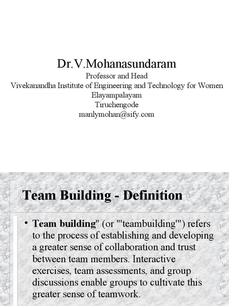 Team Building | PDF | Team Building | Leadership