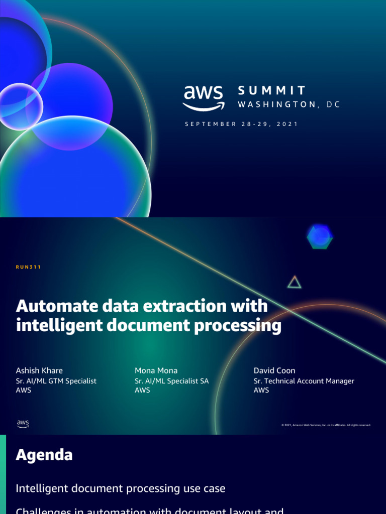 Automate Data Extraction With Intelligent Document Processing RUN311 ...