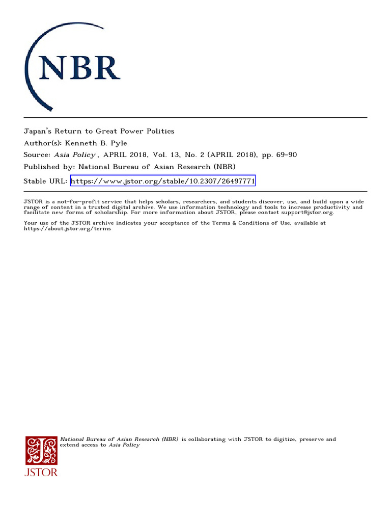 Japan's Shift to Great Power Status | PDF | Shinzō Abe | Japan