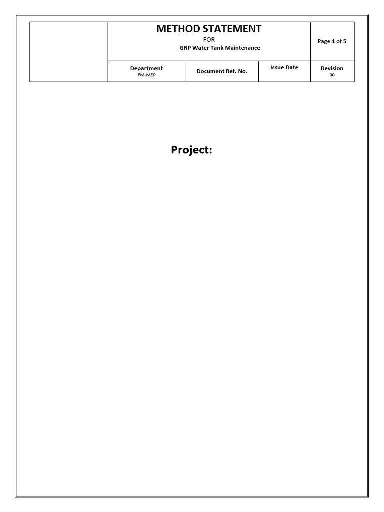 MST-GRP Water Tank Maintenance | PDF | Personal Protective Equipment ...