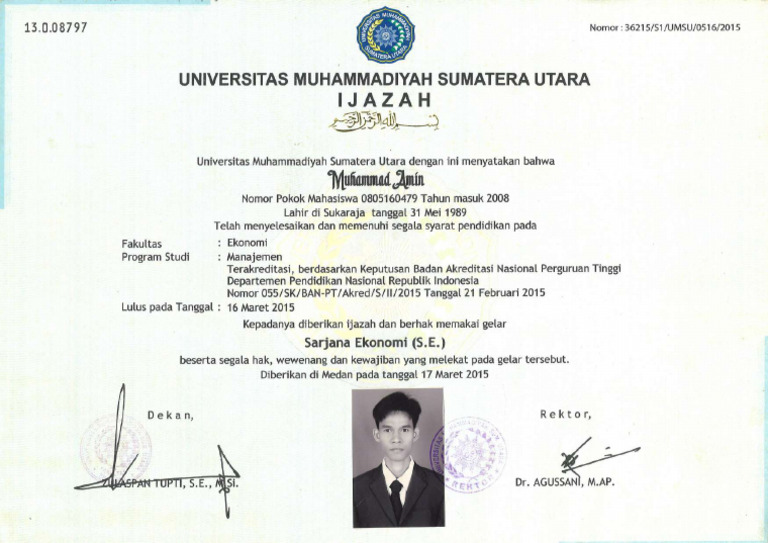 Ijazah S1-1 | PDF