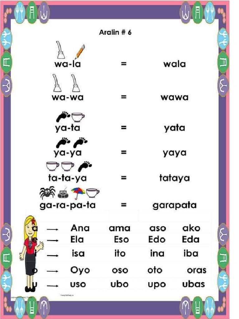 Fil Unang Bahago para Sa Kindergarten | PDF