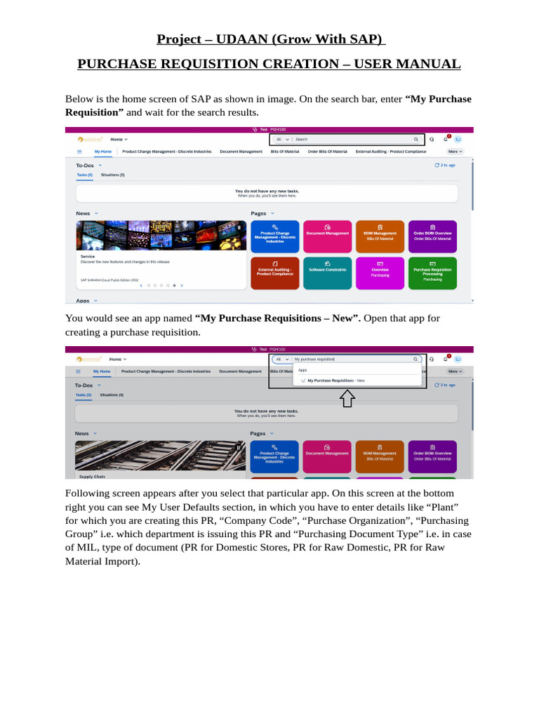 Purchase Requisition Creation | PDF | Computing | Software