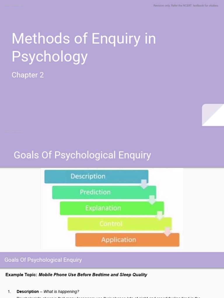 XI CH 2 Methods of Enquiry in Psychology | PDF | Experiment | Psychology