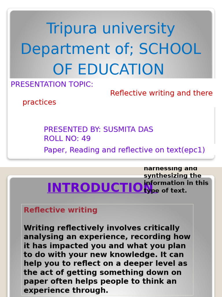 Reflective Writing Practices Explained | PDF | Reflective Practice ...