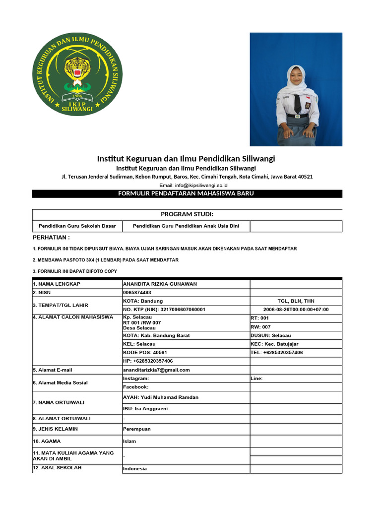 Admission Form | PDF