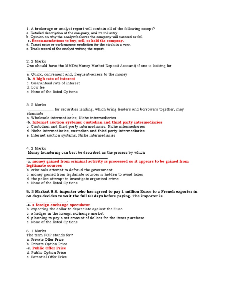 BFS Practice | PDF | Bonds (Finance) | Financial Markets