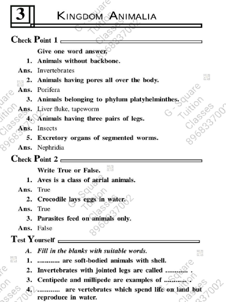 Class 7th Biology CH 3 | PDF