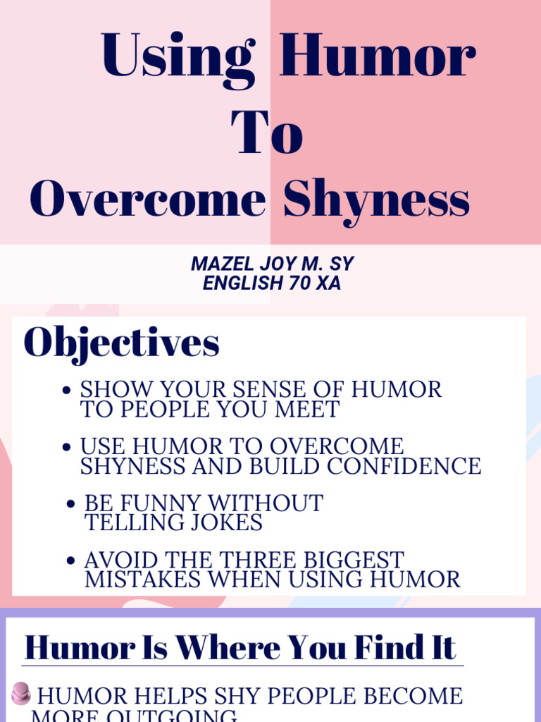 Sy - Using Humor To Overcome Shyness | PDF