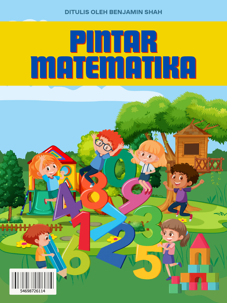 Hijau Dan Biru Ilustrasi Modern Meriah Pintar Matematika Cover Book ...