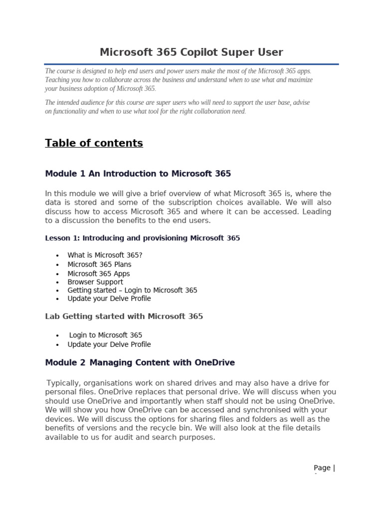 Microsoft 365 Copilot Super User Course | PDF | Computer File | Mobile App