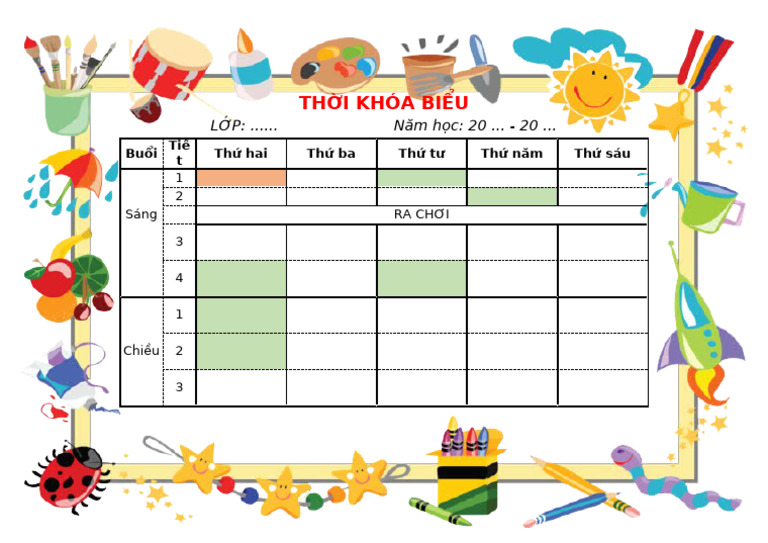 Tai Mau Thoi Khoa Bieu Dep 3 | PDF