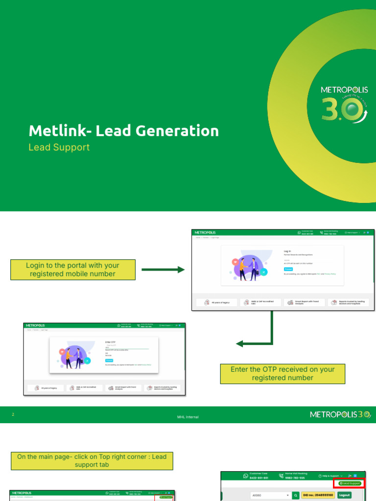 Accessing Metlink Lead Support Portal | PDF