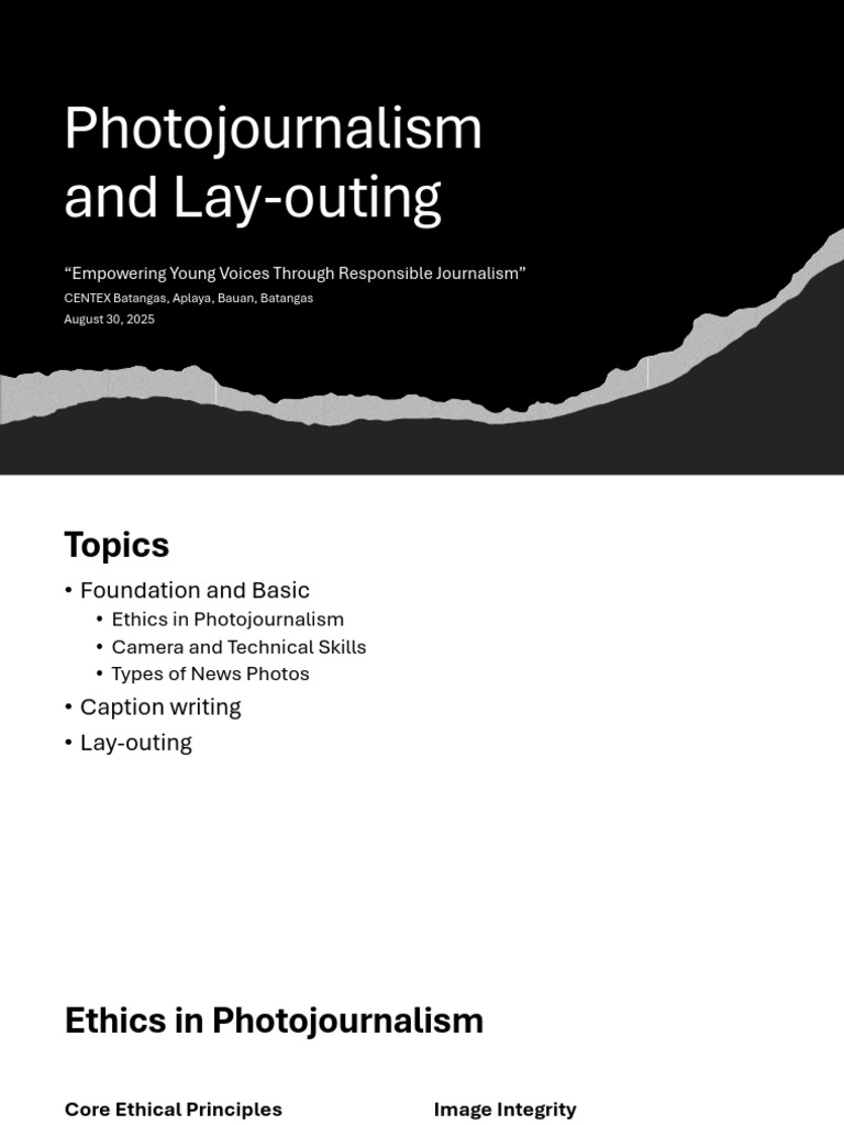 Photojournalism and Lay-Outing | PDF | Composition (Visual Arts) | Camera