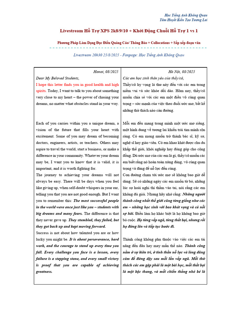 Livestream H TR XPS 2k8/9/10 + KH I Đ NG Chu I H TR 1 Vs 1 | PDF