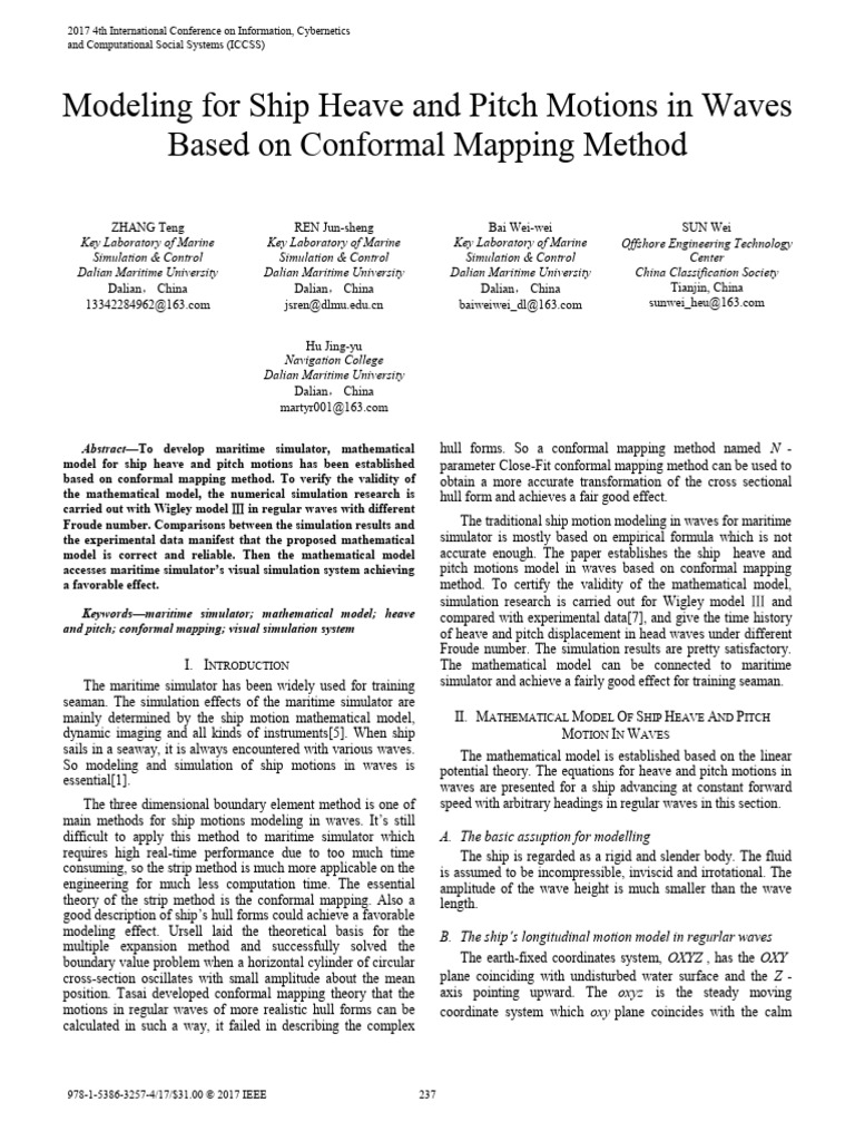 Ship Motion Modeling in Waves | PDF | Waves | Simulation
