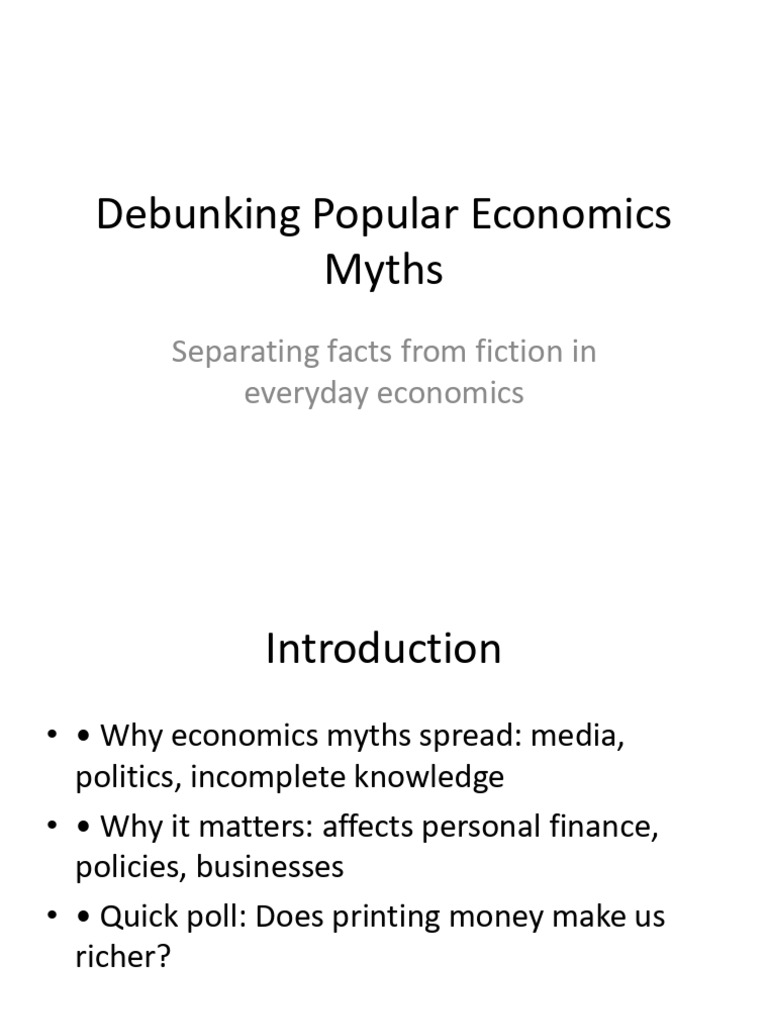 Debunking Economics Myths Presentation | PDF