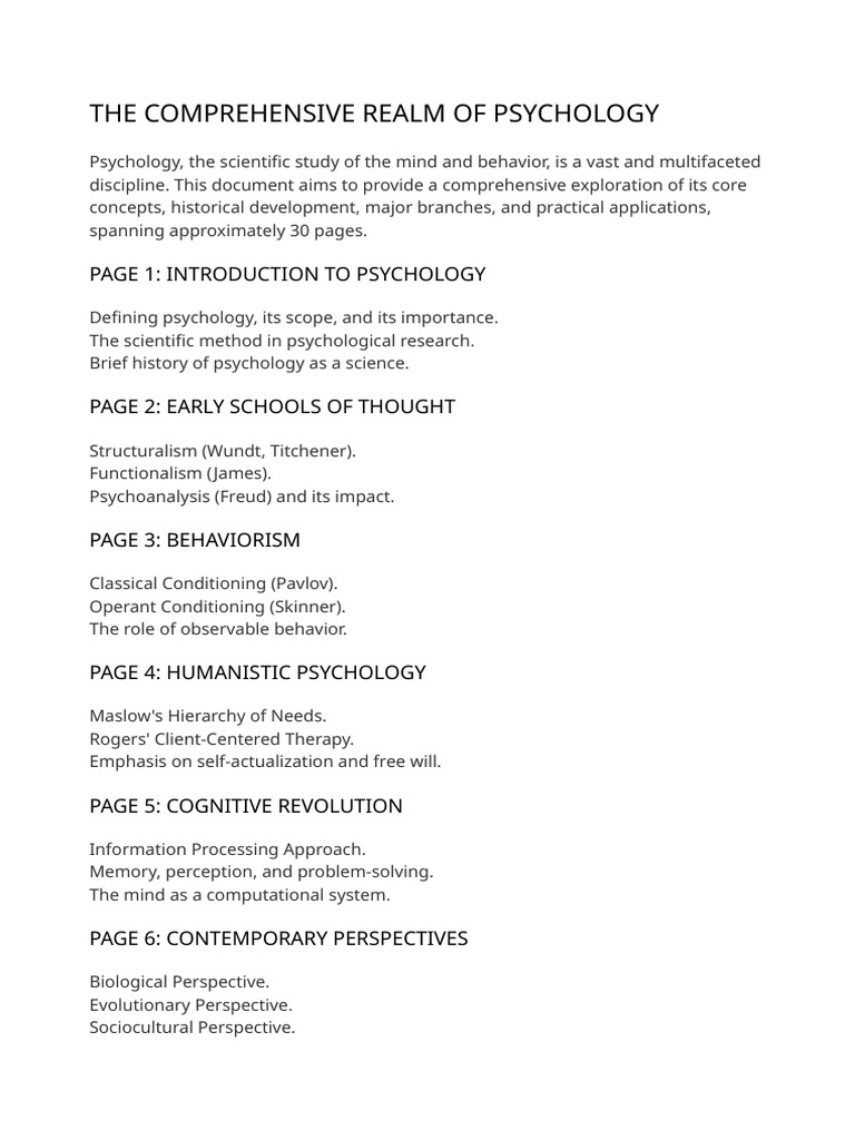 Psychology Concept Explained | PDF | Psychology | Social Psychology