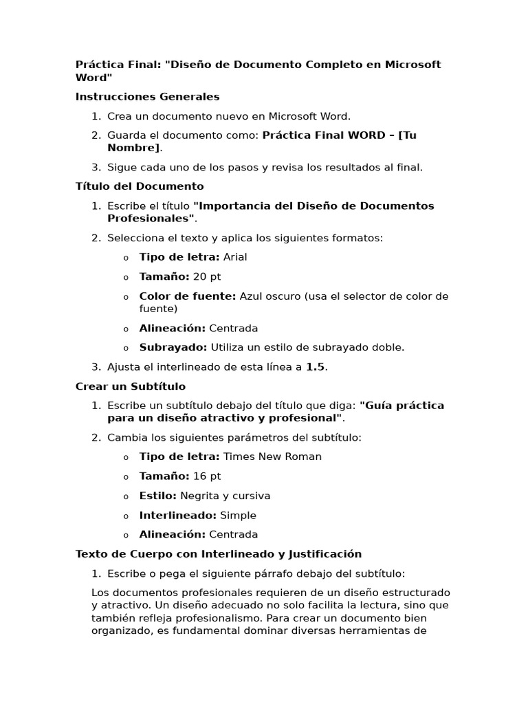 Práctica Final de Word 2ºESO | PDF | Microsoft Word | Informática