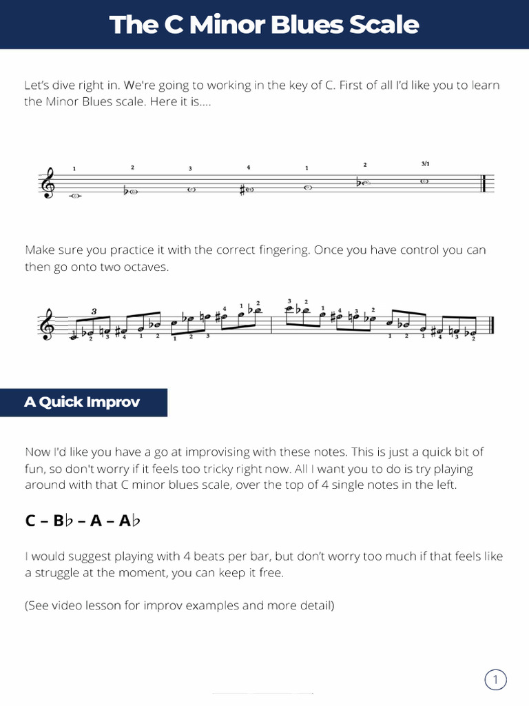 Blues Piano Lessons 1+2 | PDF