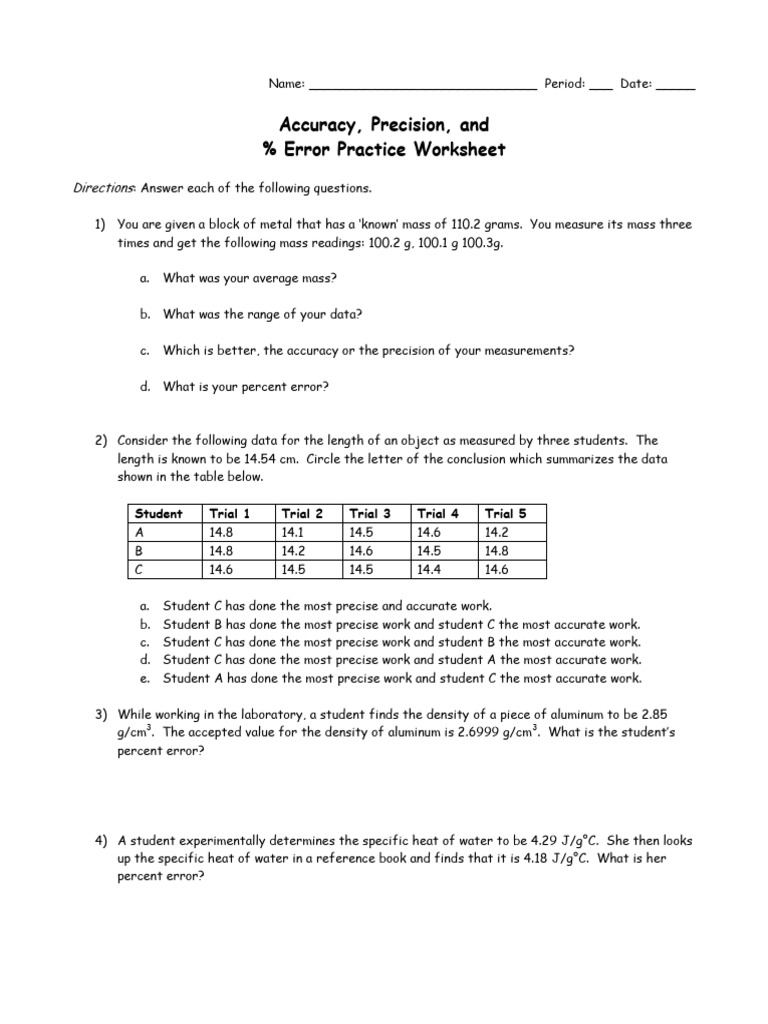 Density Measurement Accuracy Analysis | PDF | Accuracy And Precision | Mass