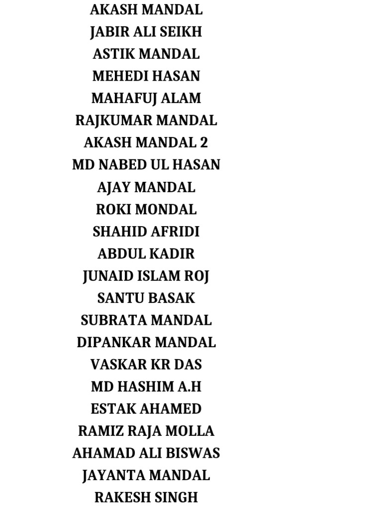 Table Wise Student Name | PDF