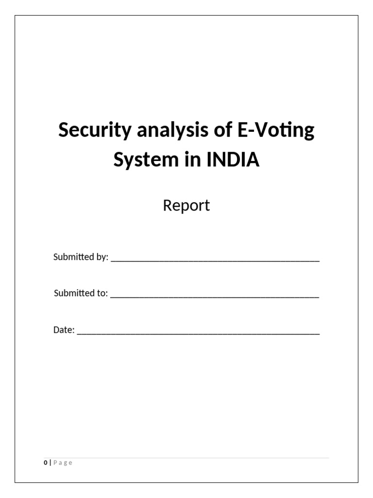 Updated Security Analysis of e Voting System in India | PDF | Electronic Voting | Computer Security