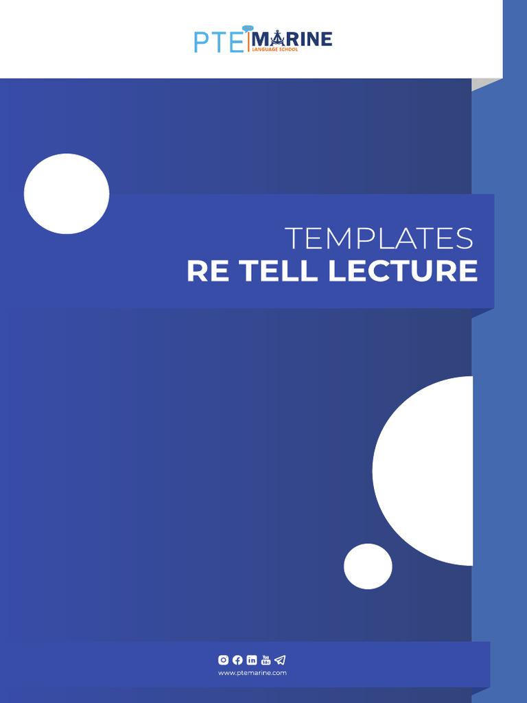 Pte Re Tell Lecture 1 | PDF
