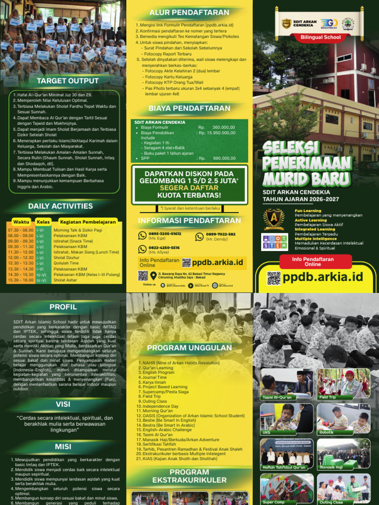 BROSUR-SDIT - Arkan Islamic School | PDF