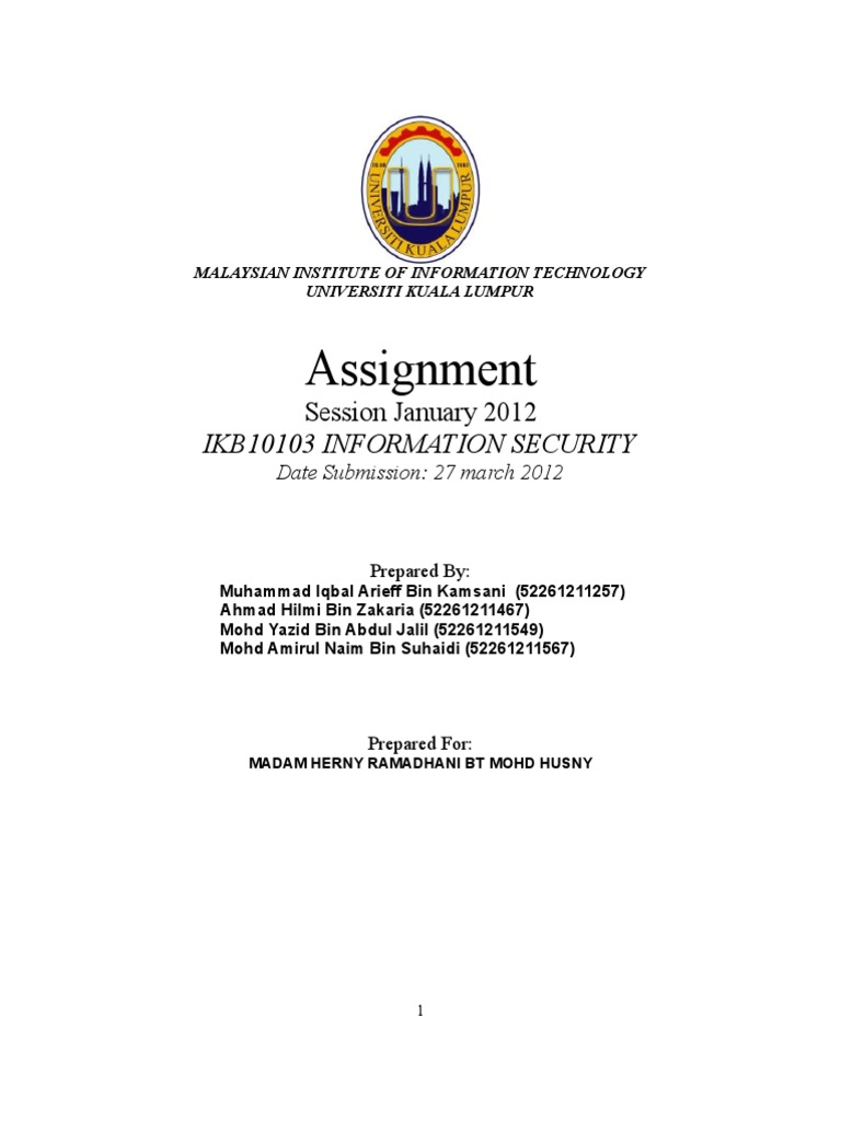 Assignment 1 (Report Group) | PDF | Password | Authentication