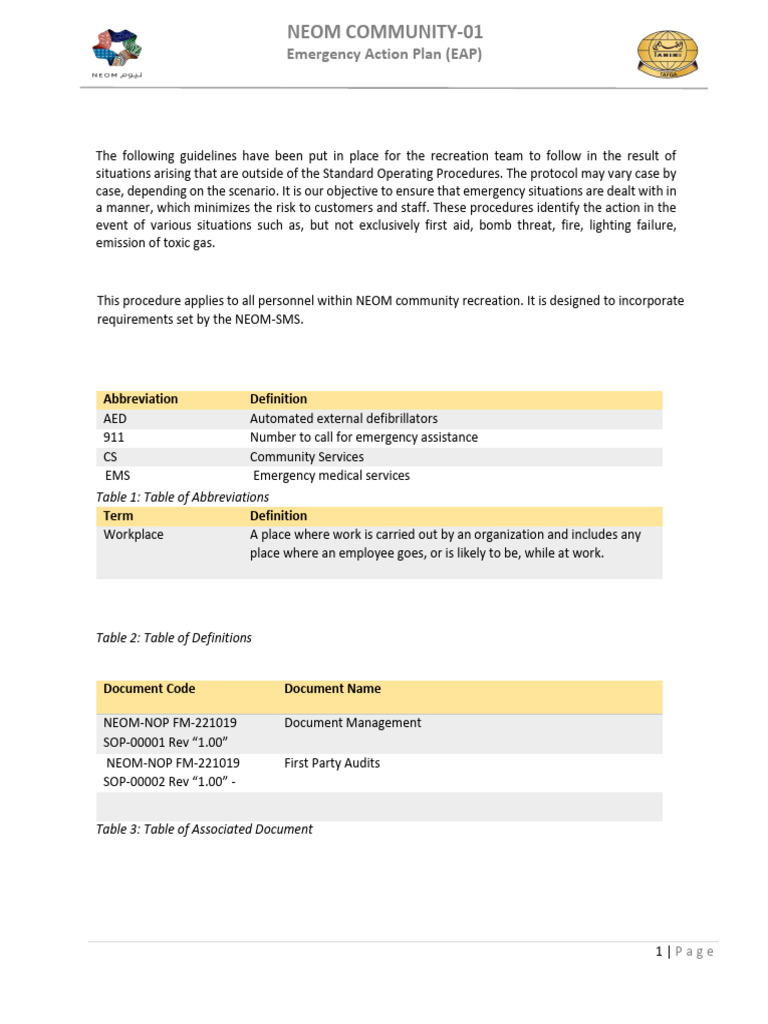 Lifeguarding Emergency Action Plan (EAP) | PDF | Emergency Evacuation ...