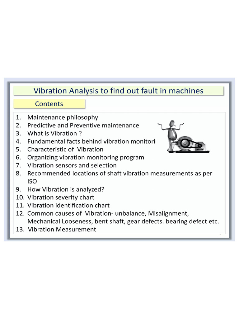 Vibration Analysis To Find Out Fault in Machines PDF Physics Science ...