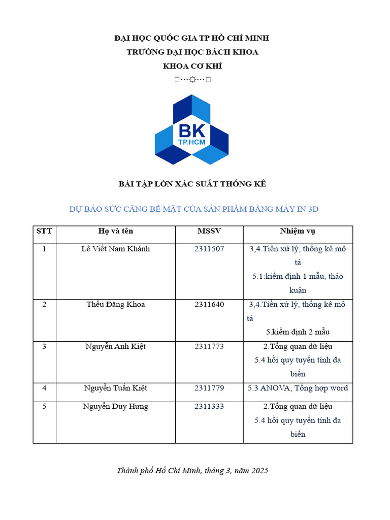 BTLXSTK - L12 - Nhóm10 - Cơ Khí | PDF