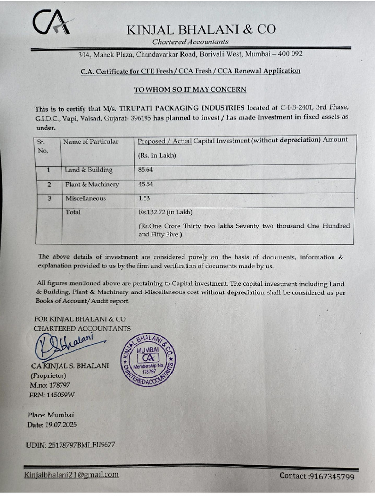 CA Certificate New | PDF
