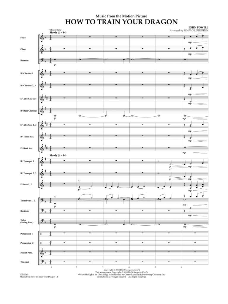 How To Train Your Dragon - Score | PDF