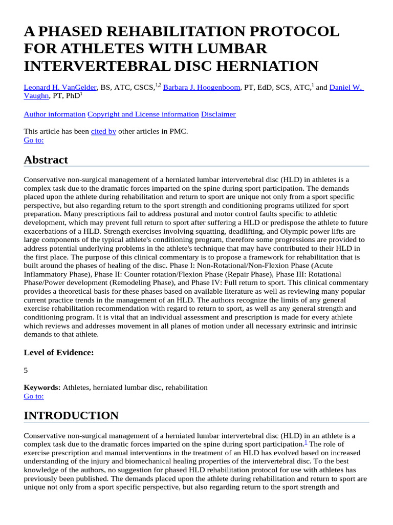 Lumbar Intervertebral Disc Herniation | PDF | Vertebra | Pelvis