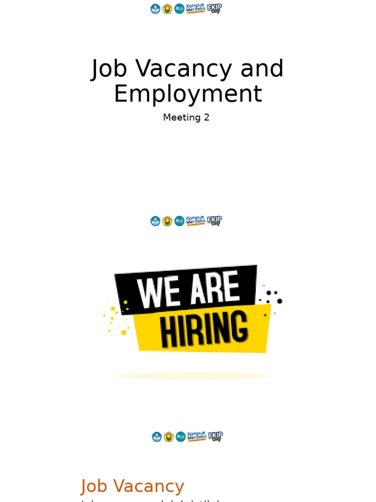 Job Vacancy and Employment | PDF