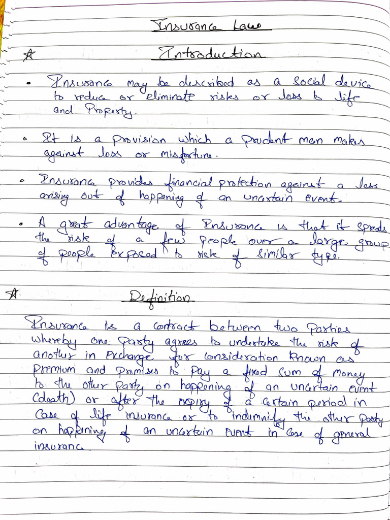 Insurance Law Assignment | PDF