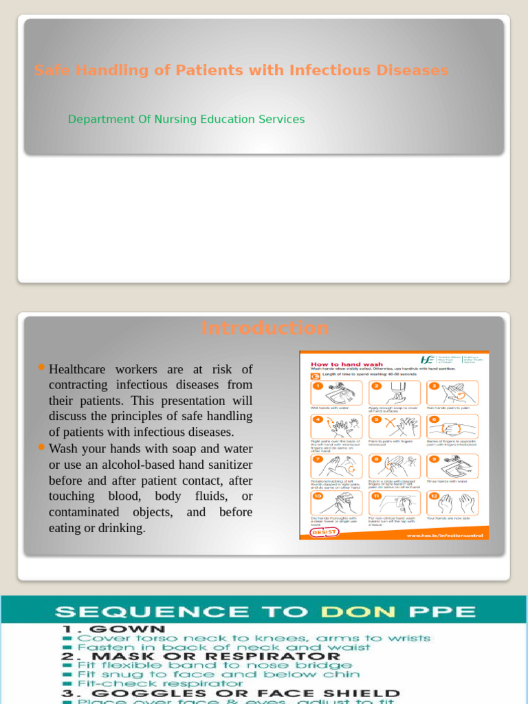 2 Safe Handling of Patients With Infectious Diseases | PDF | Infection ...