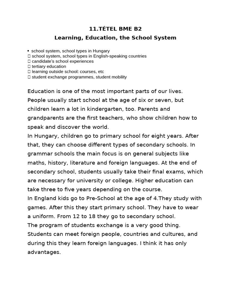 Overview of Global Education Systems | PDF