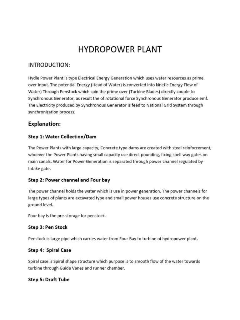 Hydro Power Plants Basic | PDF