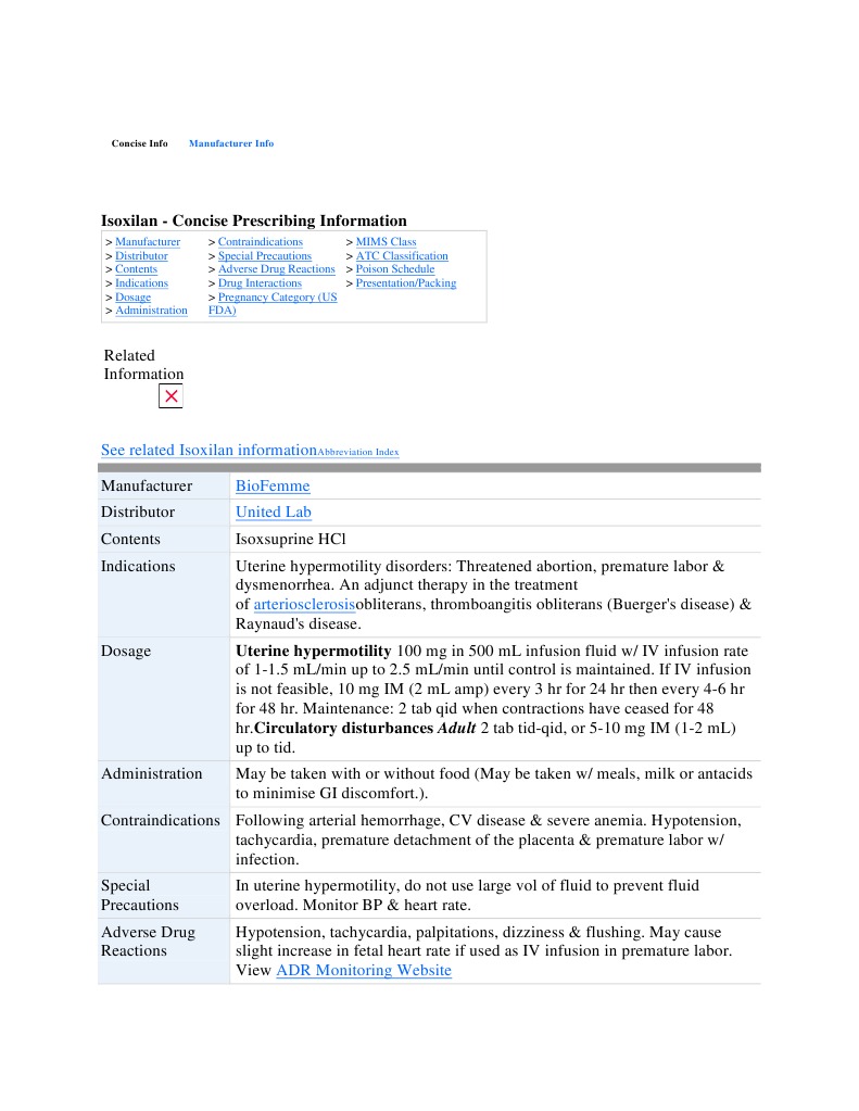 isoxilan | Pharmacy | Childbirth | Free 30-day Trial | Scribd