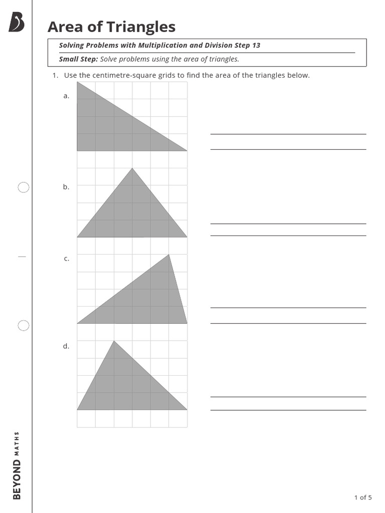 Area of Triangles: KS3 Math Exercises | PDF | Area | Chess