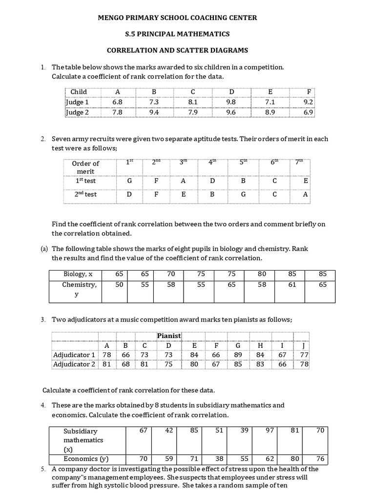 Correlation and Discrete Rvs | PDF | Statistical Analysis | Teaching ...