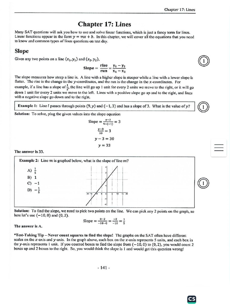 Equation of Straight Line | PDF