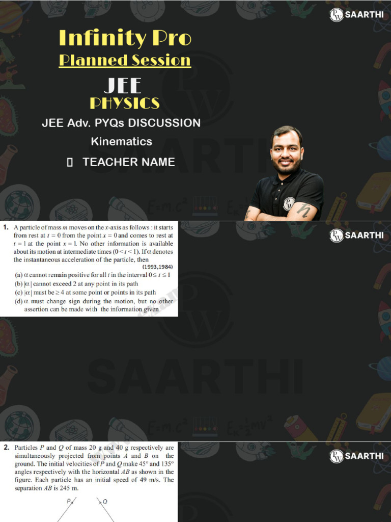 JEE Adv PYQs 02 Kinematics - Descriptive | PDF