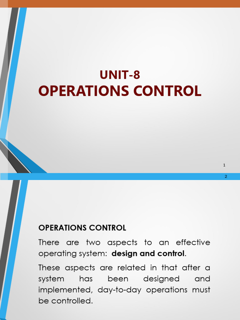 Operations Control and Quality Management | PDF | Inventory | Lean ...